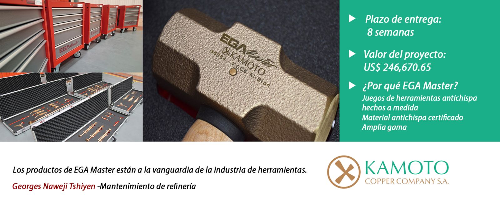Kamoto Copper Company adjudica a EGA Master un contrato para el ...