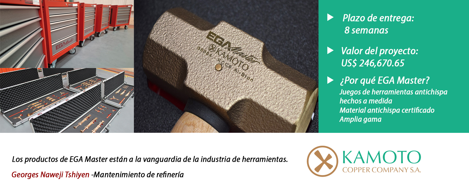 Kamoto Copper Company adjudica a EGA Master un contrato para el ...